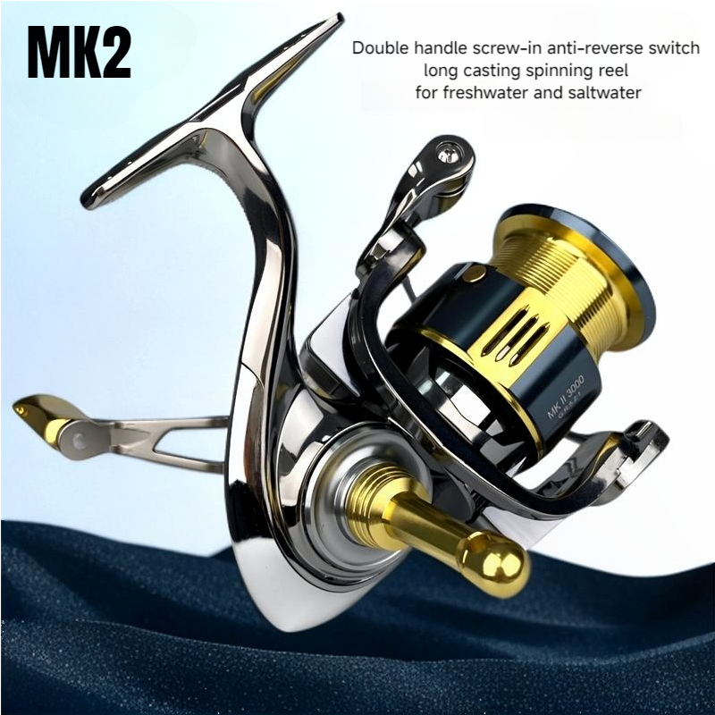MKII New Upgraded Screw-in Anti-Reverse Switch Long Cast Spinning Reel ...
